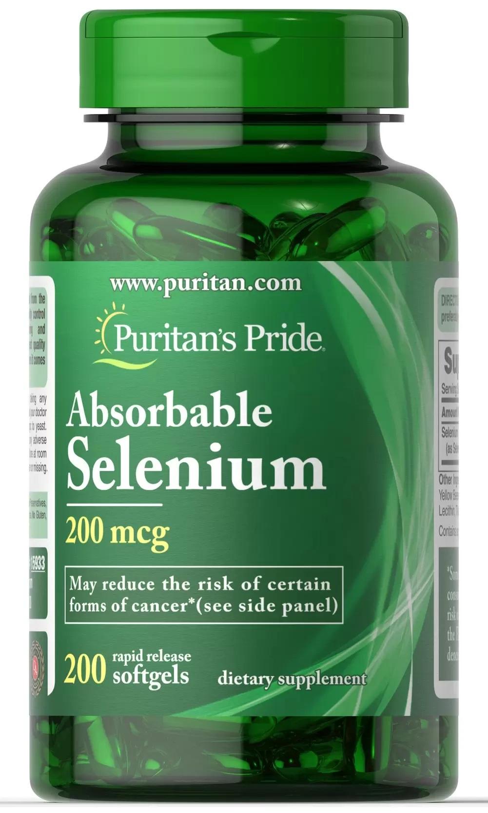 Absorbable Selenium 200 mcg 吸收硒200微克 | Puritan's Pride TW