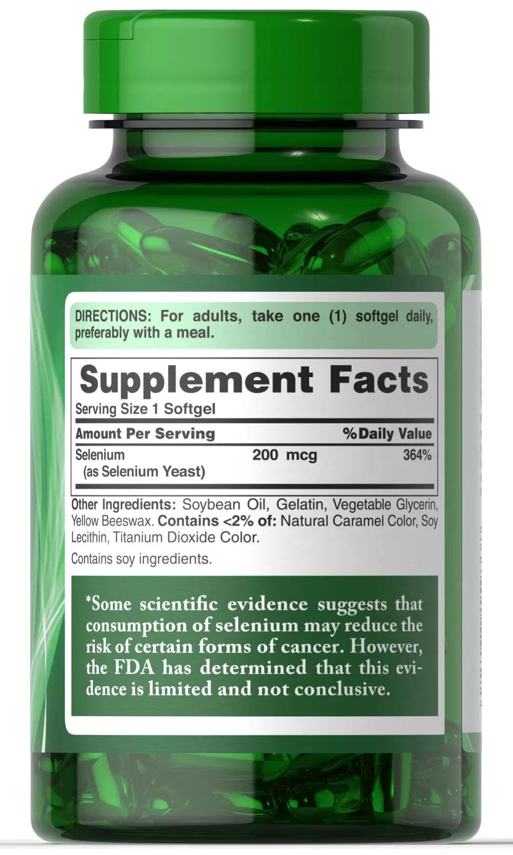 Absorbable Selenium 200 mcg 吸收硒200微克 | Puritan's Pride TW